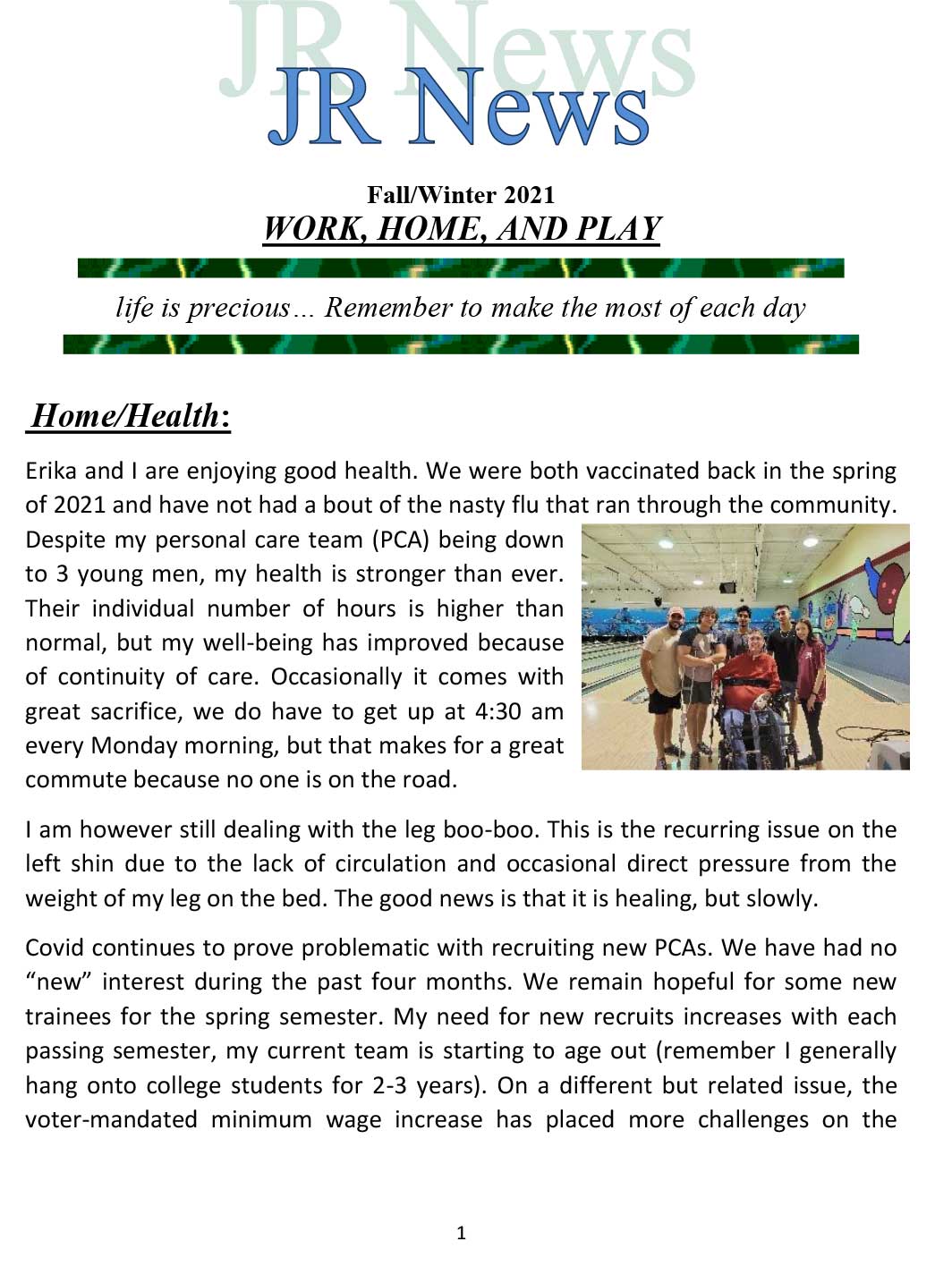Newsletters – JR Harding